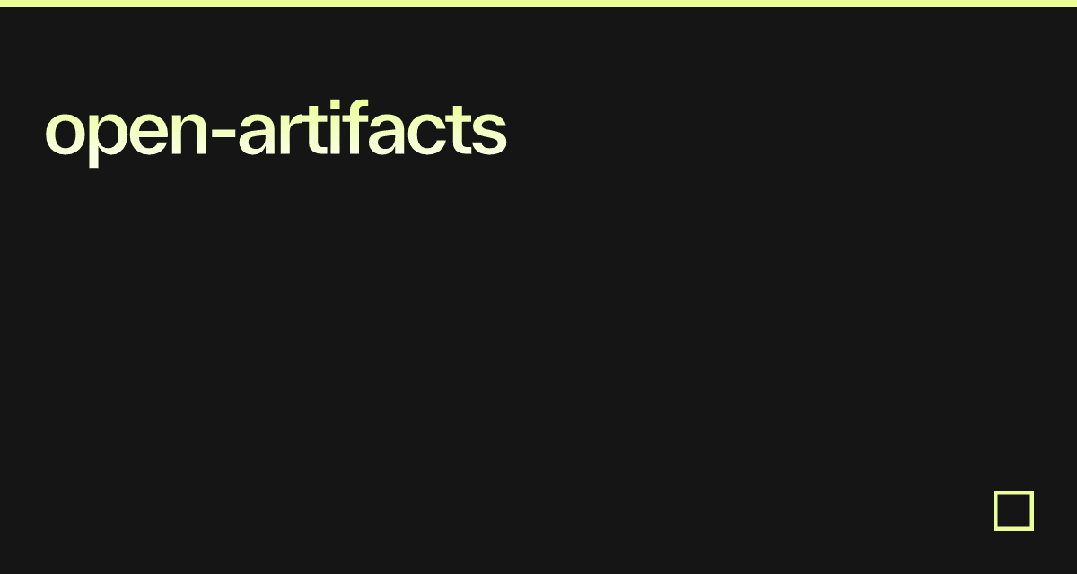 open-artifacts - Codesandbox