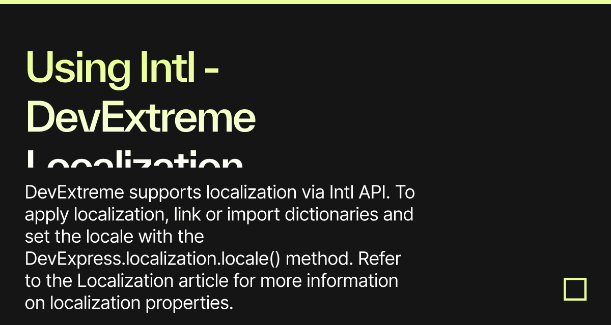 Using Intl - DevExtreme Localization - Codesandbox