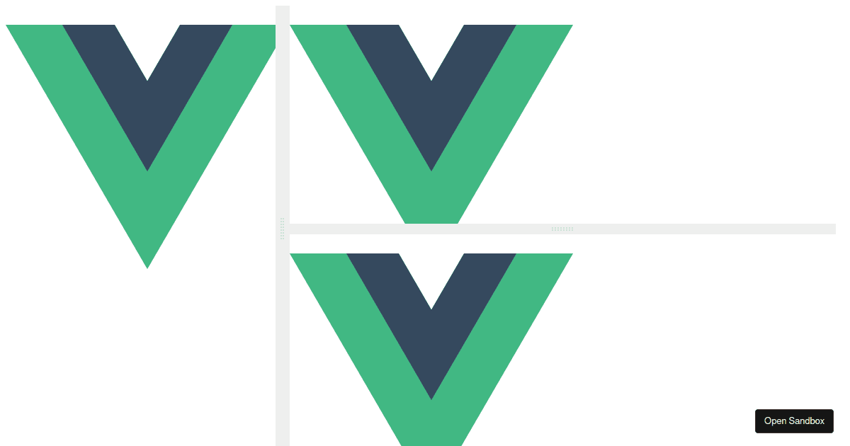 vue-split-panel example (forked) - Codesandbox