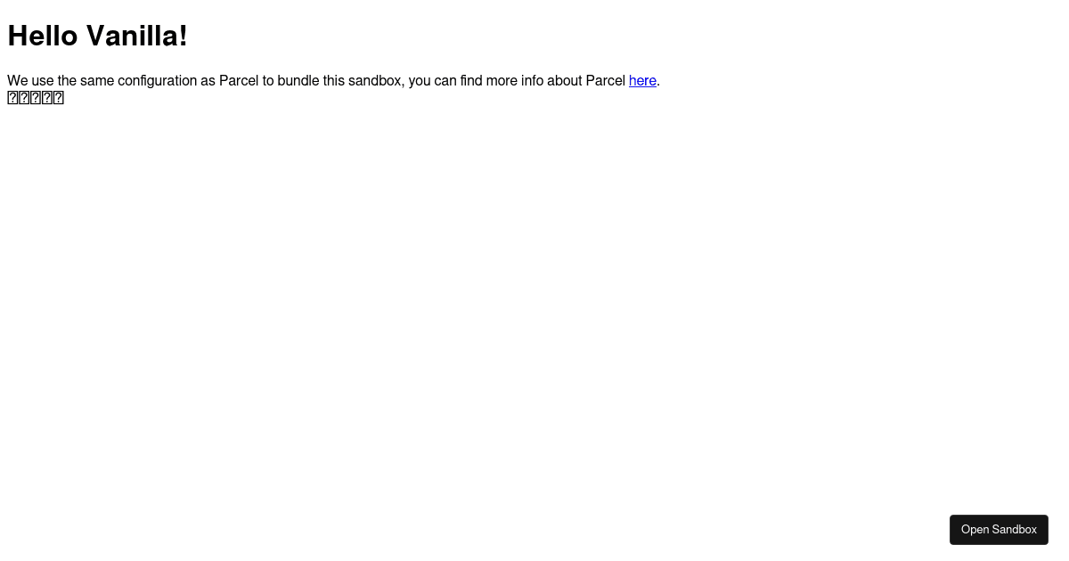 vanilla - Codesandbox