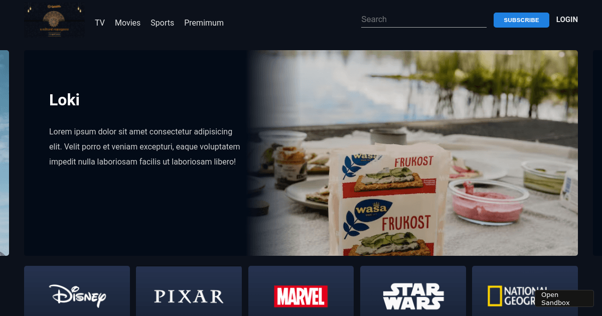 Disney + Hotstar - Codesandbox