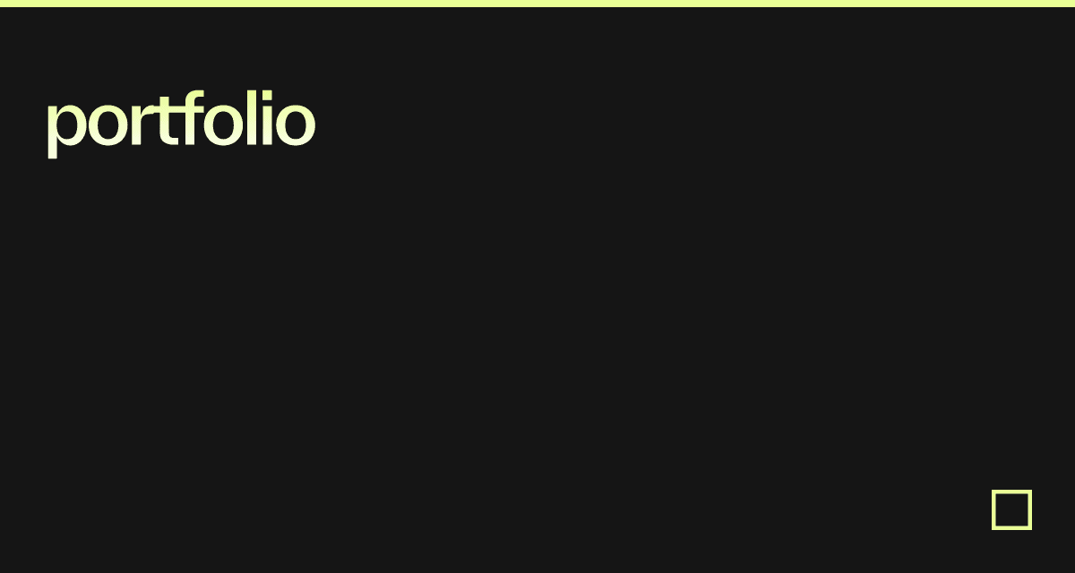 portfolio - Codesandbox