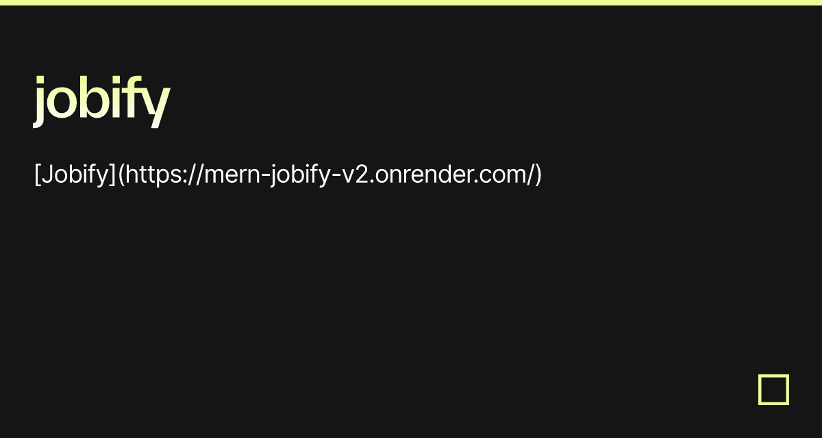 jobify - Codesandbox