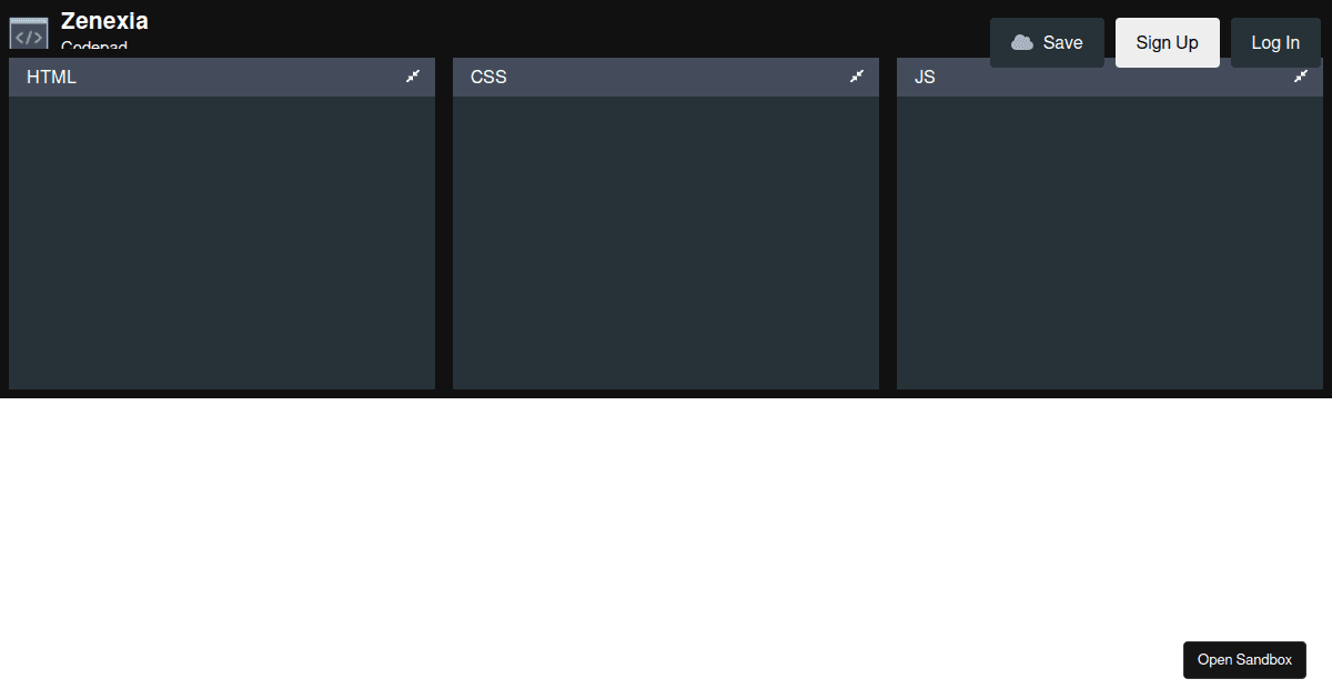 Zenexia-codepad - Codesandbox
