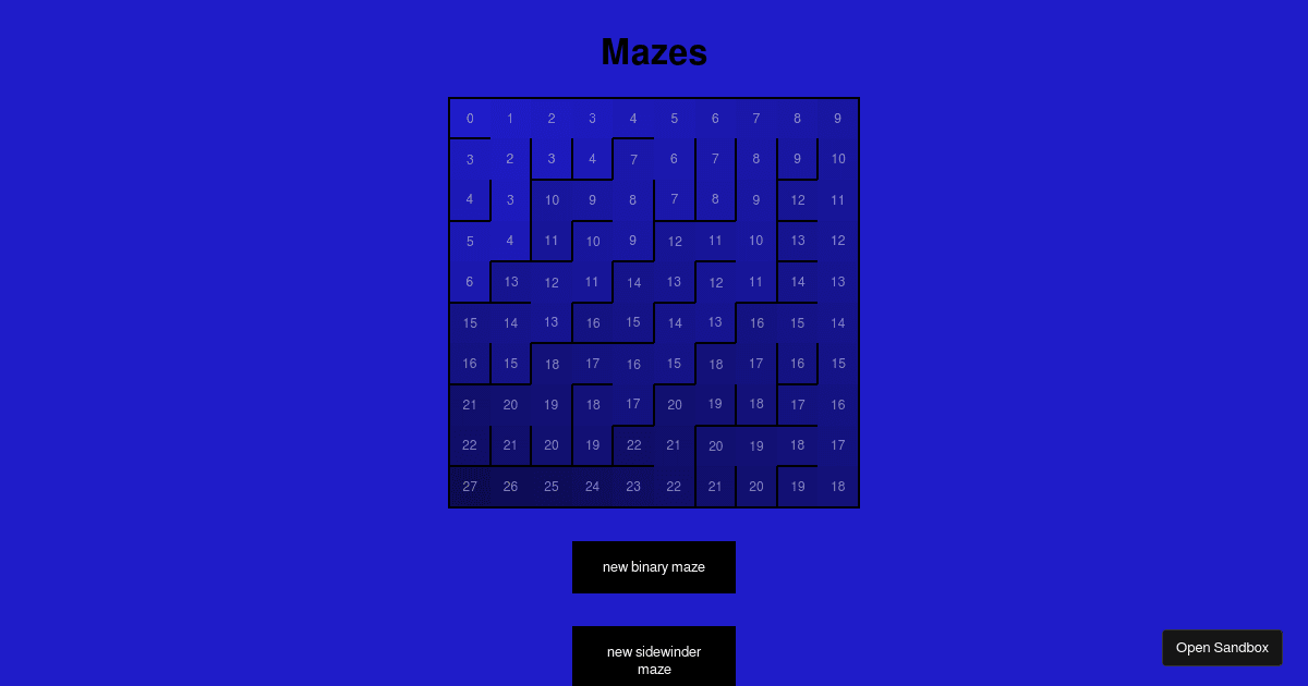 mazes - Codesandbox