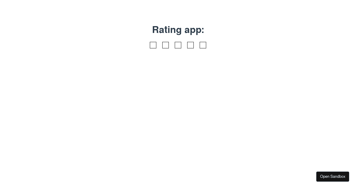 Vue: Rating App - Codesandbox