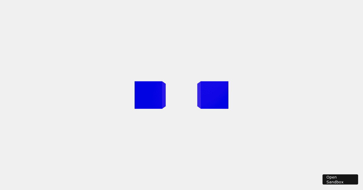 React Three Fiber Practice02 Box Rotation by Mouse Move - Codesandbox