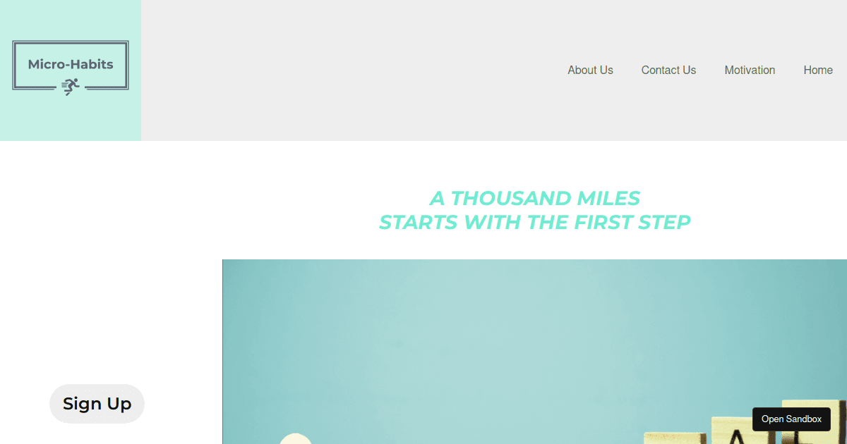 Micro-Habits 2.0 - Codesandbox
