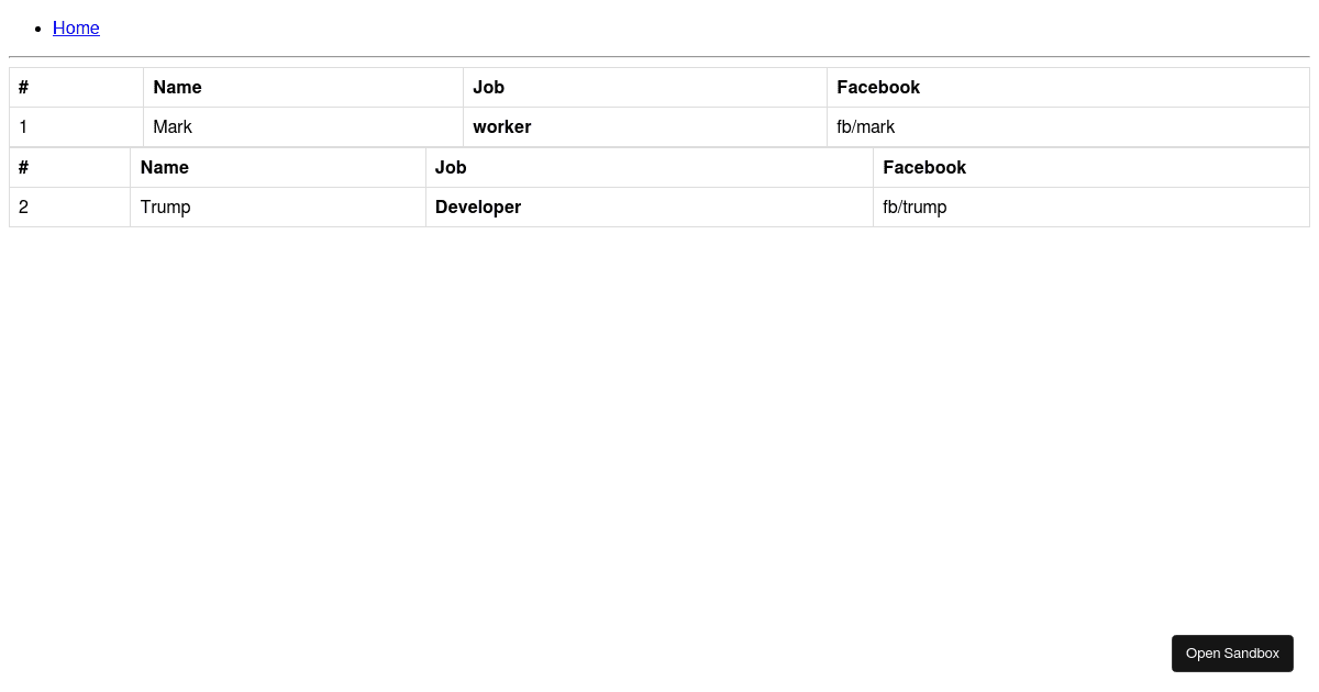 Templates Forked Codesandbox