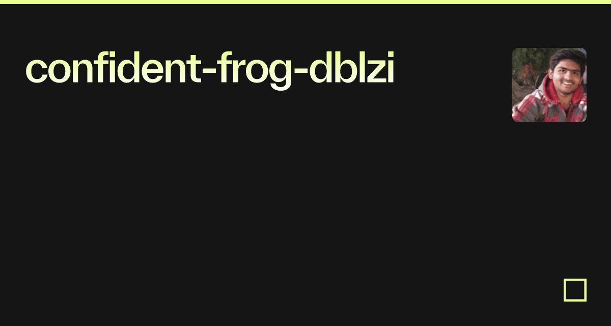 confident-frog-dblzi - Codesandbox