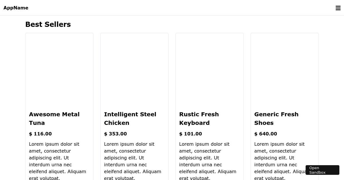 Learning React Codesandbox 