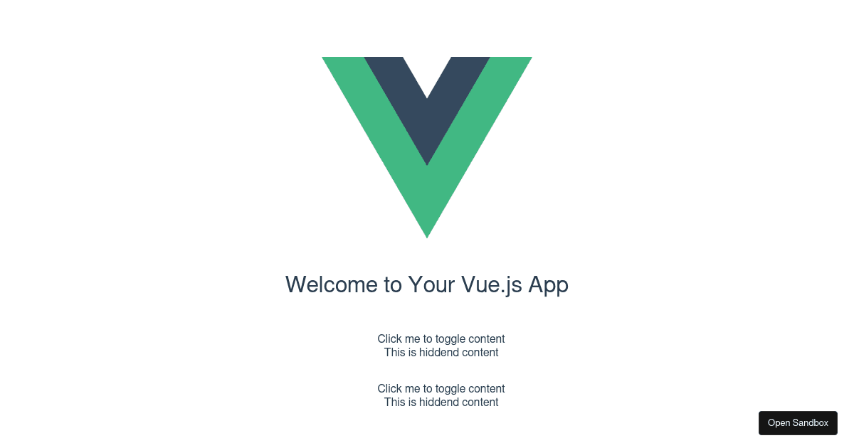 Vue Template - Codesandbox