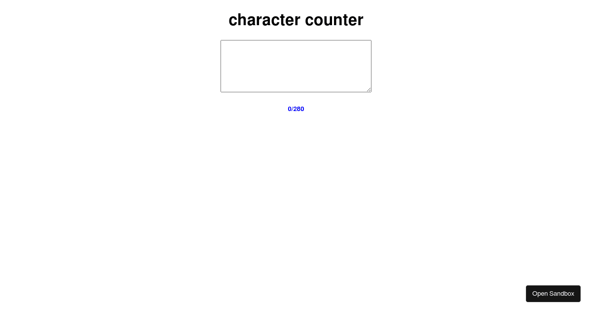 twitter-character-counter - Codesandbox