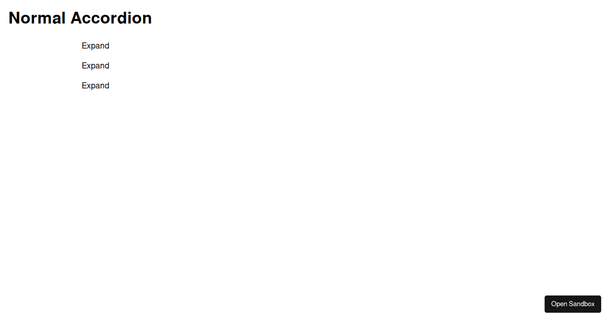 React Accordion Forked Codesandbox