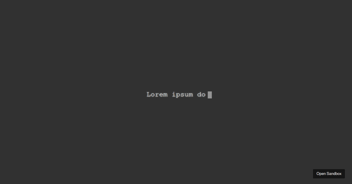 typing-effect - Codesandbox