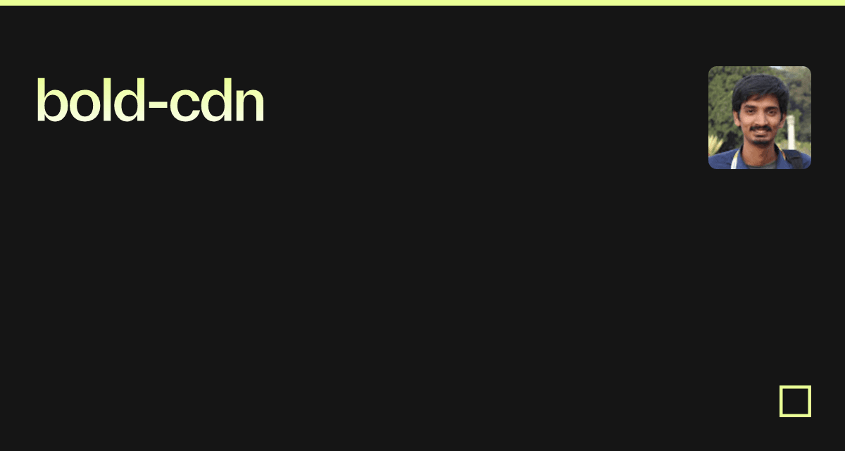 bold-cdn - Codesandbox