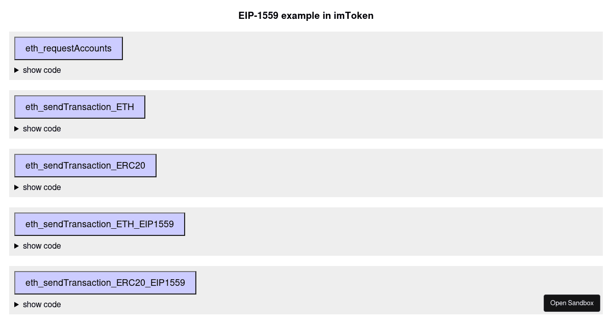 eip-1559-example-in-imtoken - Codesandbox