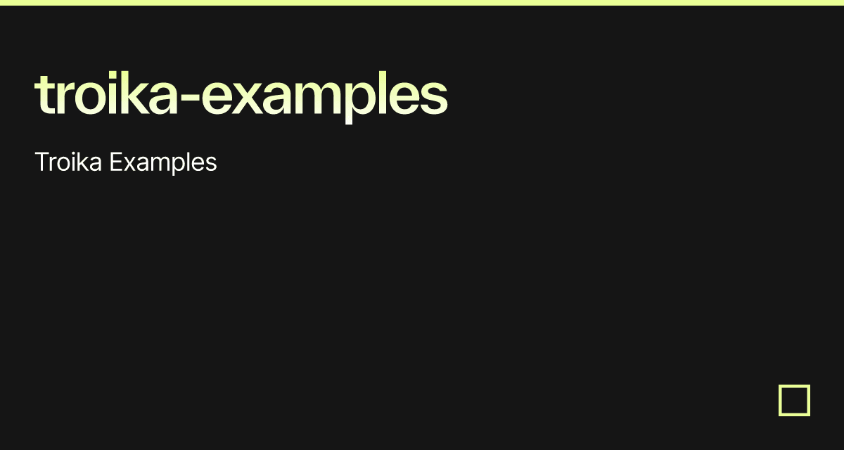 troika-examples - Codesandbox