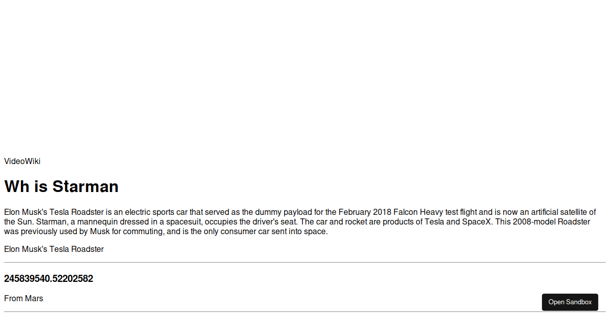react-spacex-starman-tutorial - Codesandbox