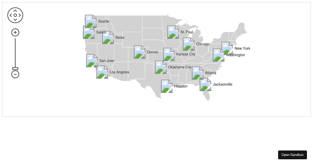 Image Markers - DevExtreme Vector Map - Codesandbox