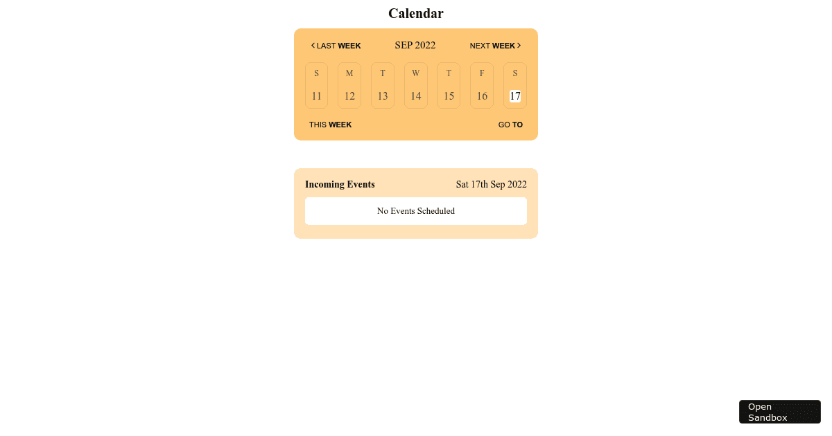 horizontal-calendar - Codesandbox