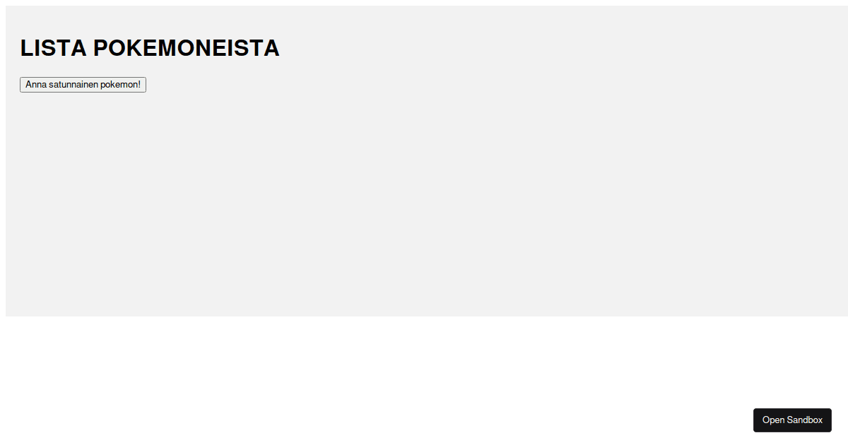 VJP-2021-React-esimerkki - Codesandbox