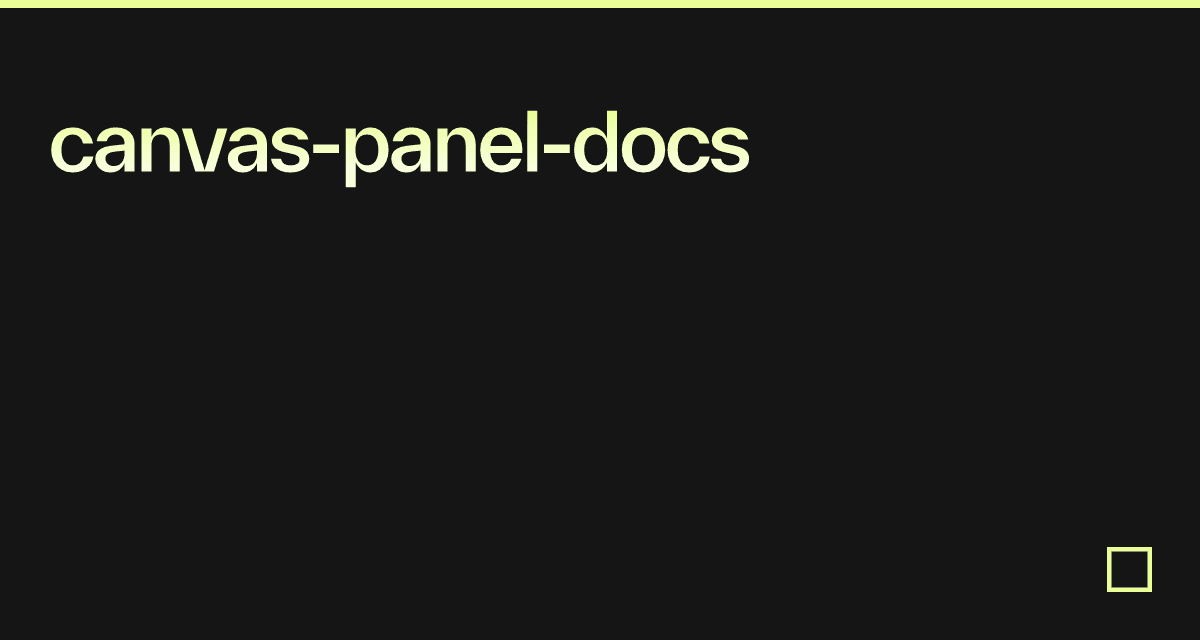 canvas-panel-docs - Codesandbox