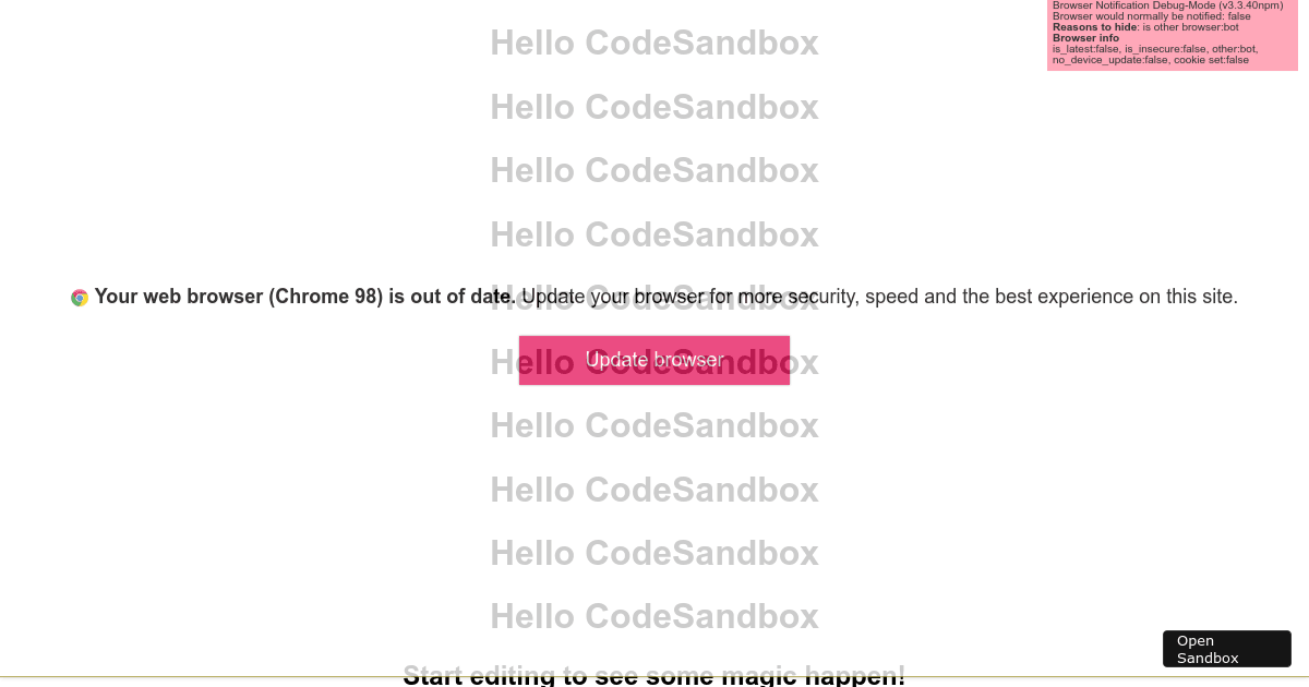 upbeat-faraday-dfqgor - Codesandbox