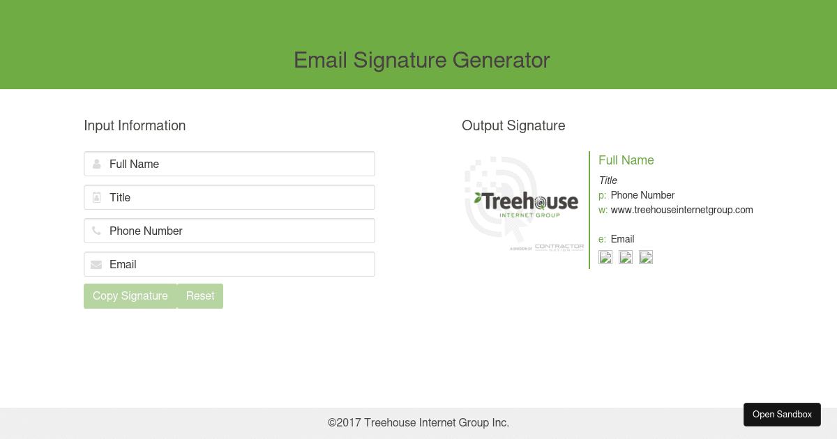 email-signature-generator - Codesandbox