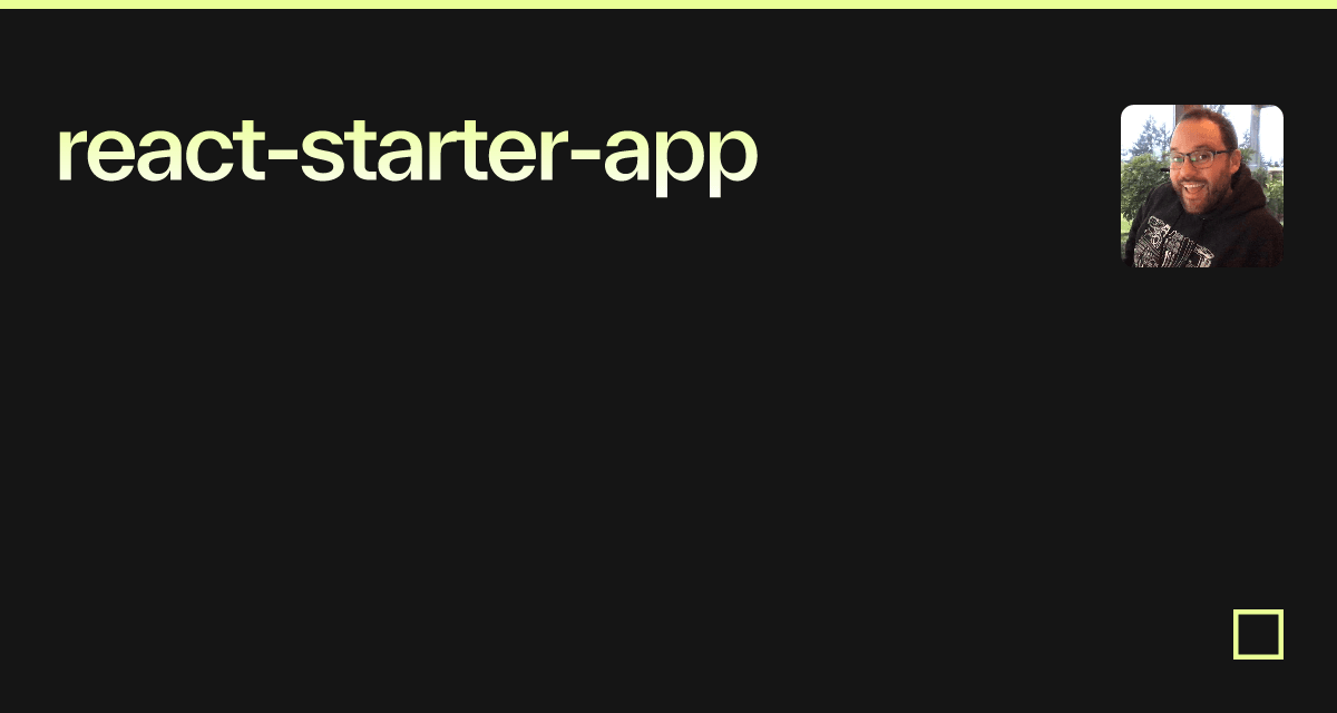 React Starter App Codesandbox