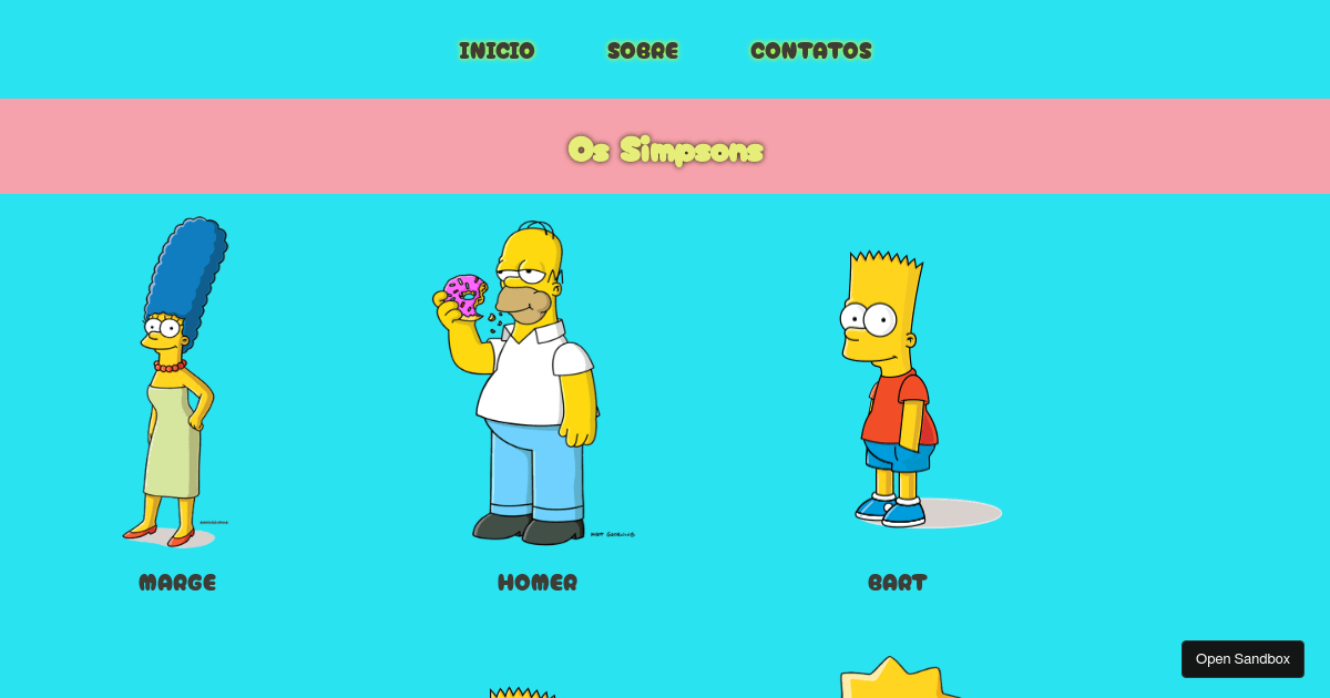 Os Simpsons - Codesandbox
