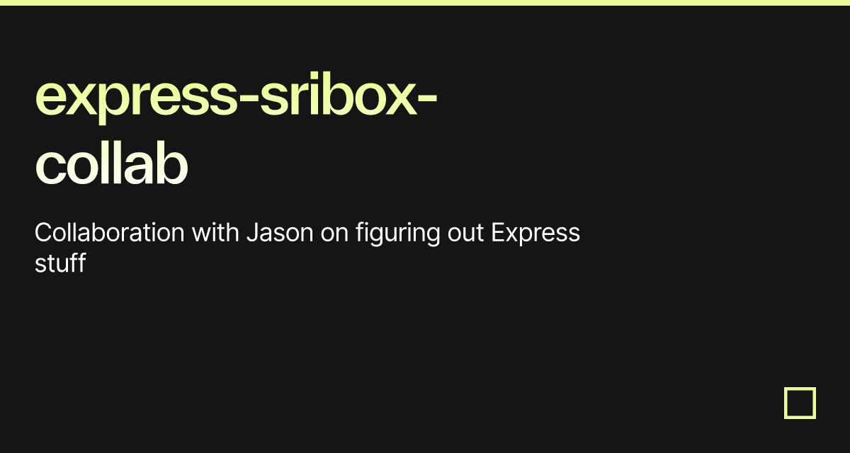 express-sribox-collab - Codesandbox