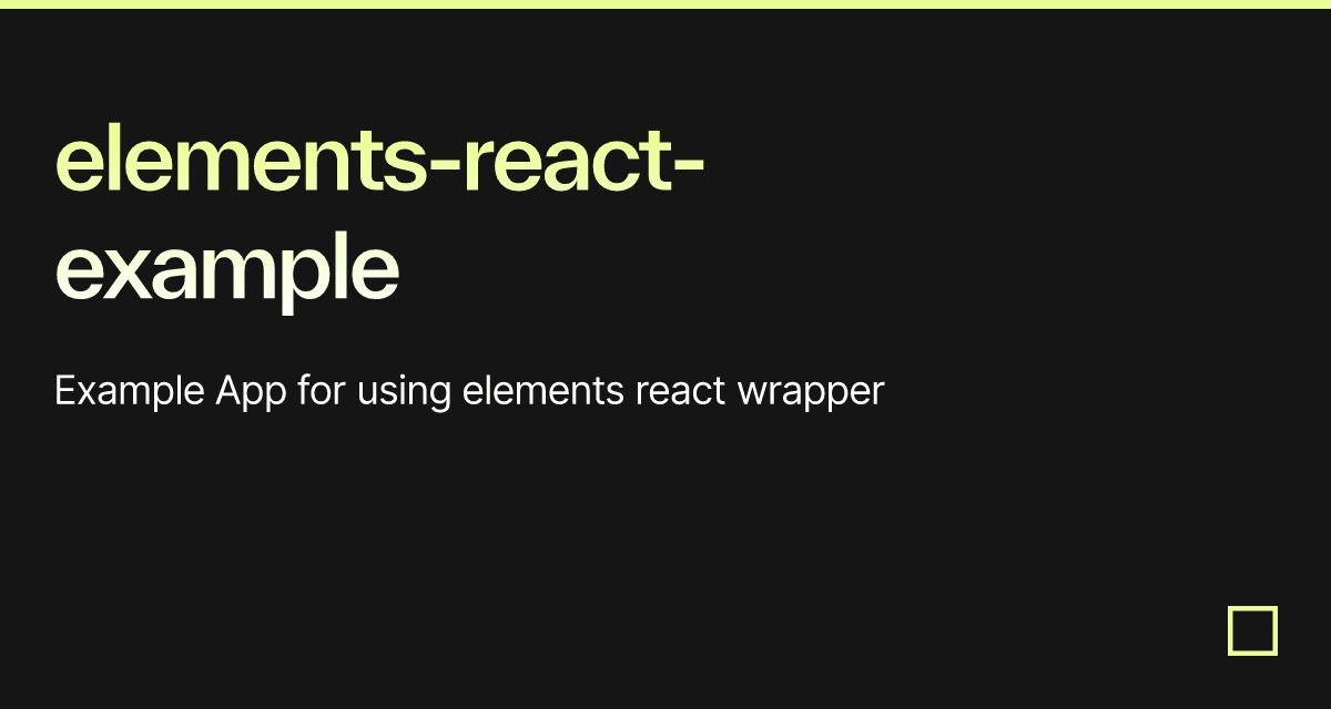 elements-react-example - Codesandbox