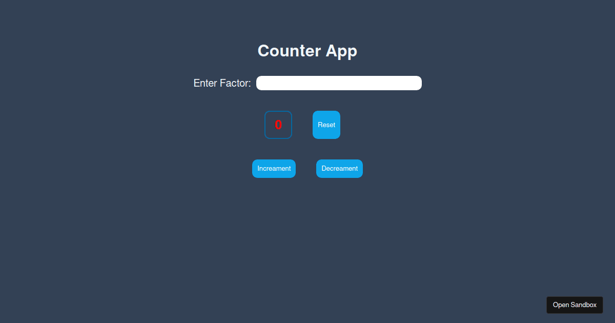 Counter App - Codesandbox