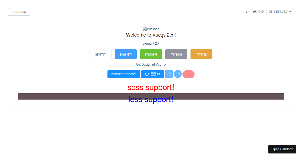 Vue Code View Example Forked Codesandbox