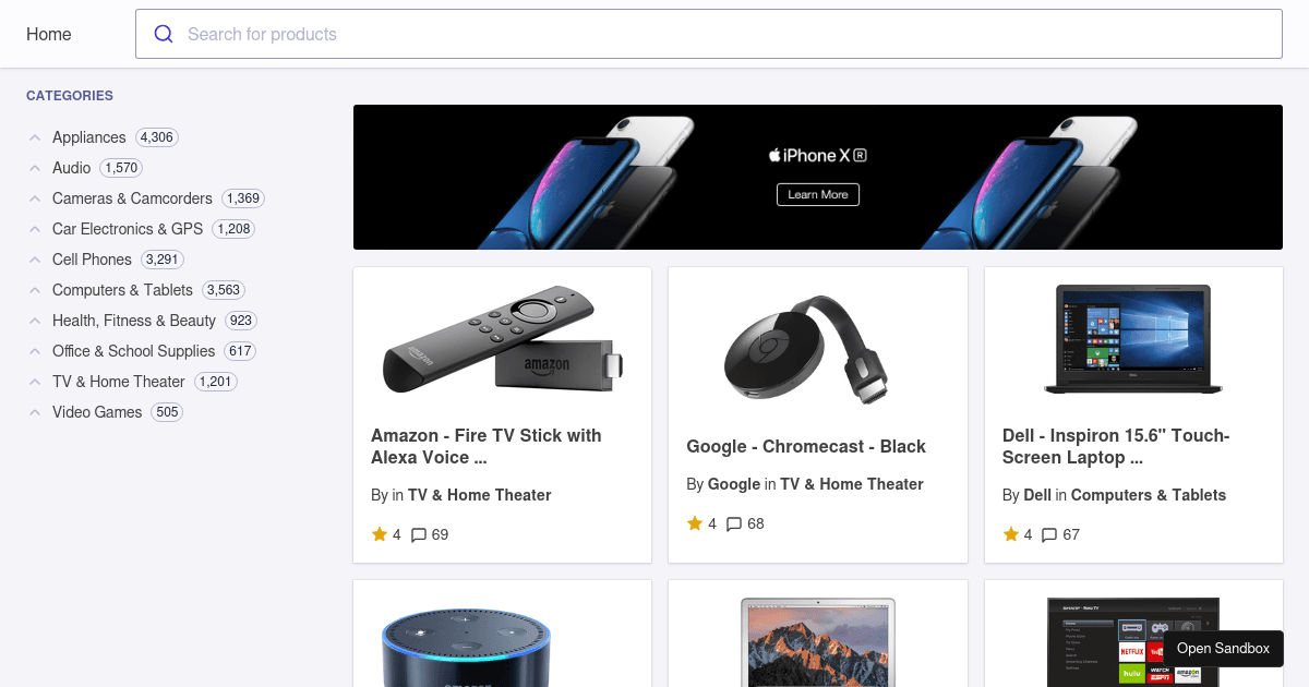 @algolia/autocomplete-example-instantsearch - Codesandbox
