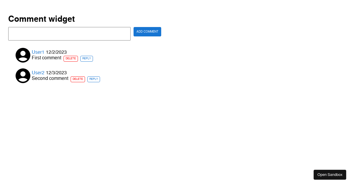 commets-widget - Codesandbox