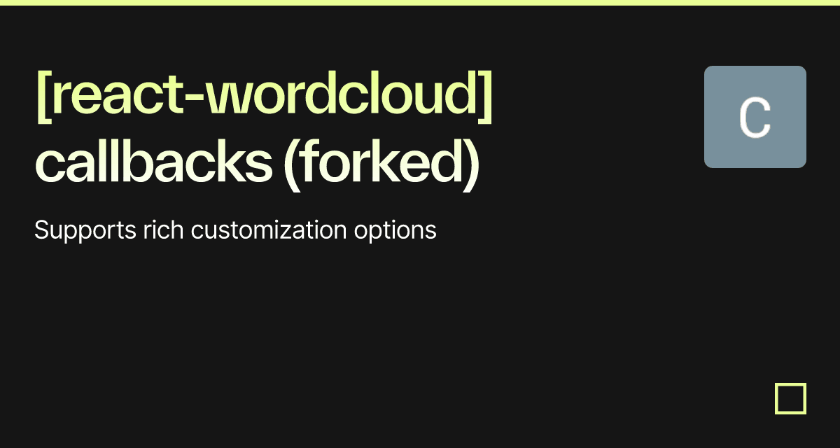 [react-wordcloud] callbacks (forked) - Codesandbox