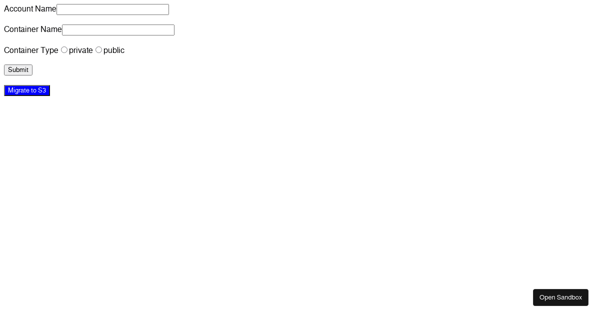 azure-blob-storage-test - Codesandbox azure-blob-storage-test - Codesandbox