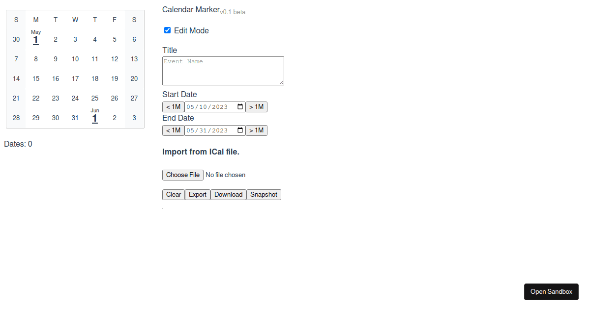 calendar-marker - Codesandbox