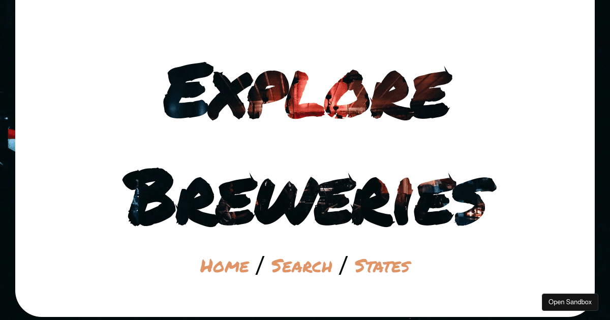 brewery - Codesandbox