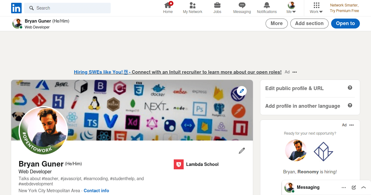 Linkedin - Codesandbox