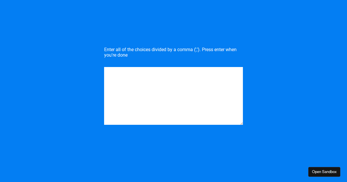 13 - Random Choice Picker - Codesandbox