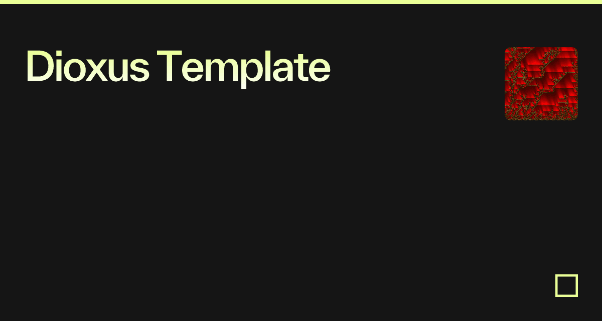 Dioxus Template Codesandbox
