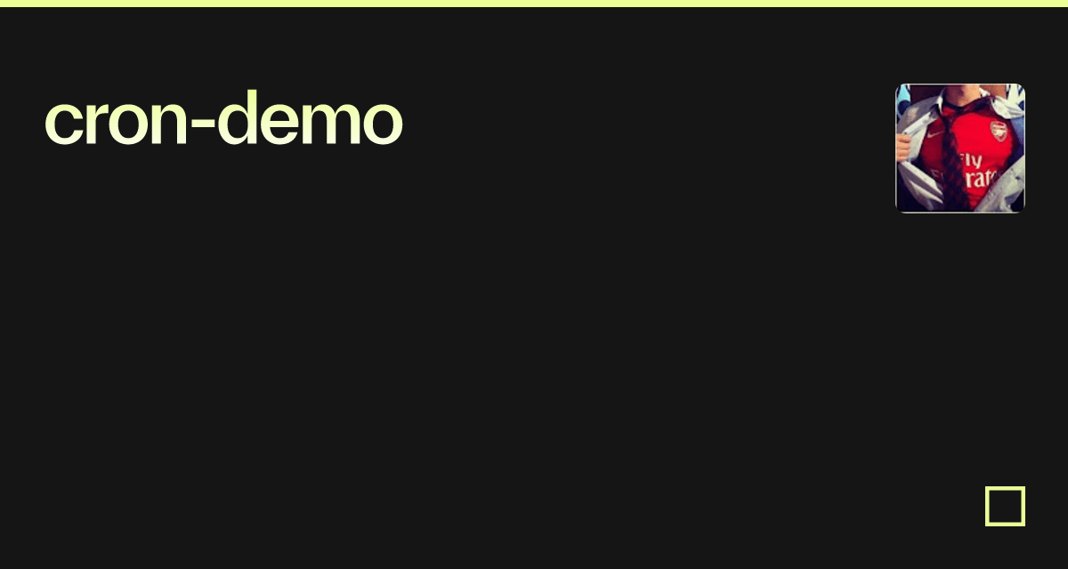 cron-demo - Codesandbox