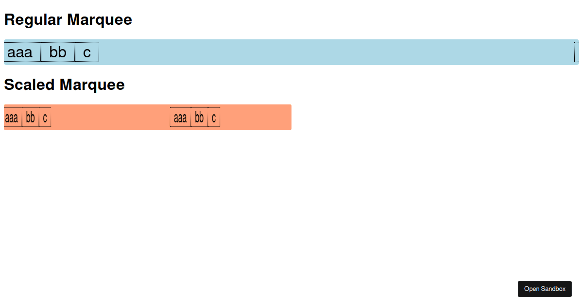 fast-marquee scale - Codesandbox