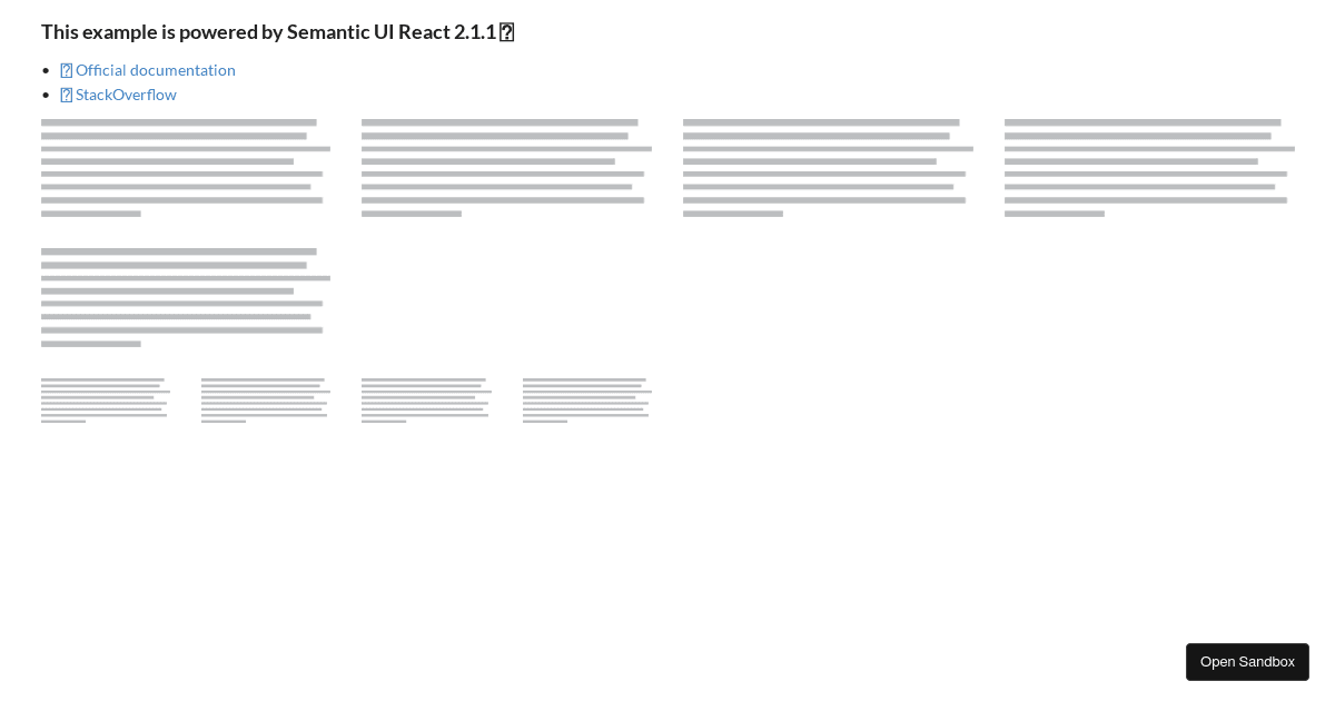 Semantic Ui Example Codesandbox