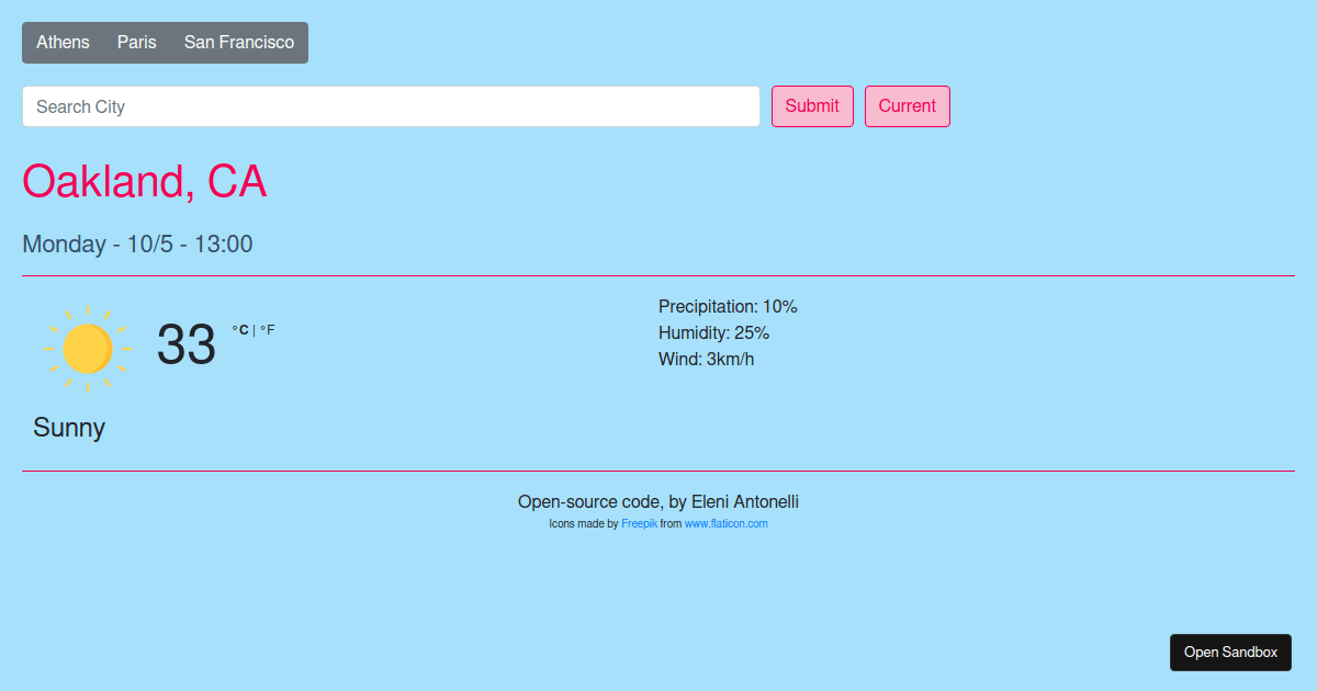 SheCodes Plus Week 3 Homework - Codesandbox