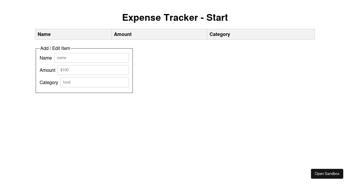 expenses-todo - Codesandbox