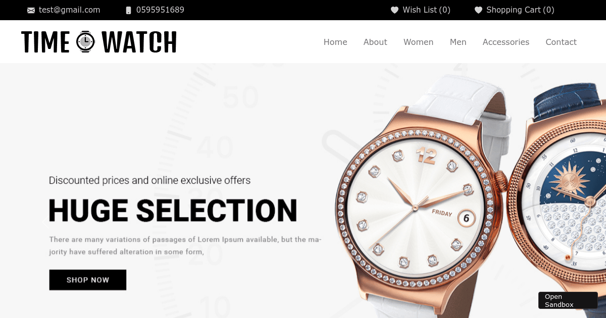 My Ecommerce React App Codesandbox